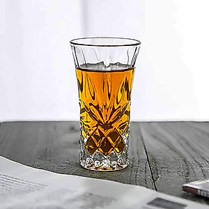 Le'raze [Set of 6] Heavy Base Shot Glass Set, 2-Ounce Shot Glasses for Scotch, Whiskey, Tequila, or Vodka, 6-Pack