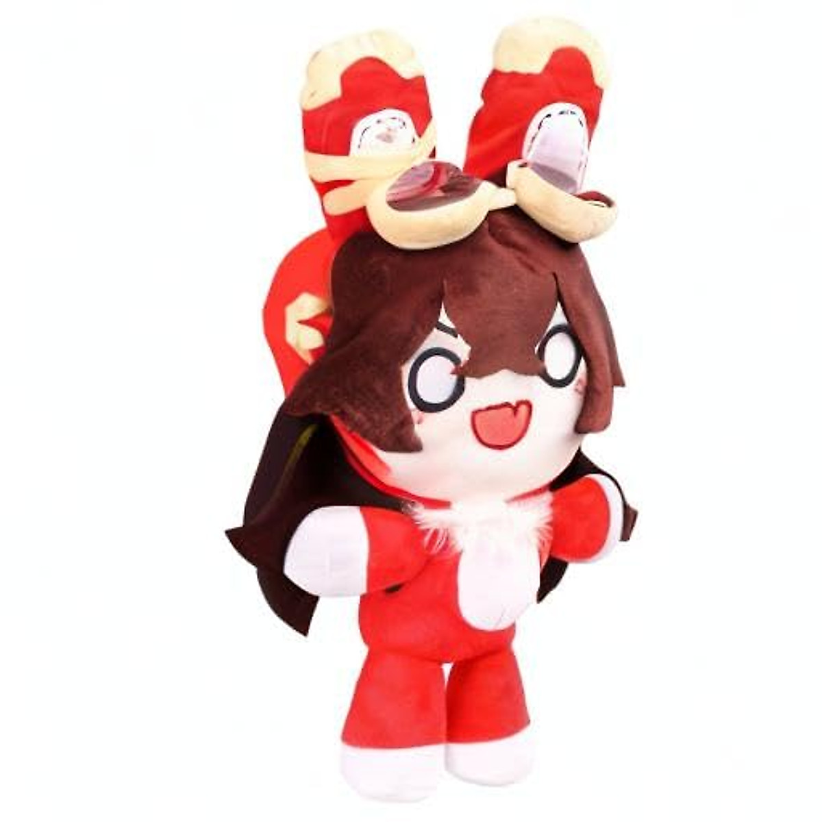 UTIEHD Genshin Impact Plush Baron Bunny 16IN, Plushie Stuffed Toy Doll, Rabbit Amber Cosplay Costume Plushy Props for Fans (Red)