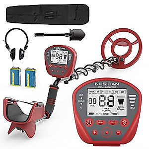Metal Detector for Adults Professional, NUSICAN IP68 Waterproof 10" Searching Coil ,Ergonomic Design ,Adjustable Stem Detector for Adults and Teens, 4 Detection Modes High Accuracy, with Headphone