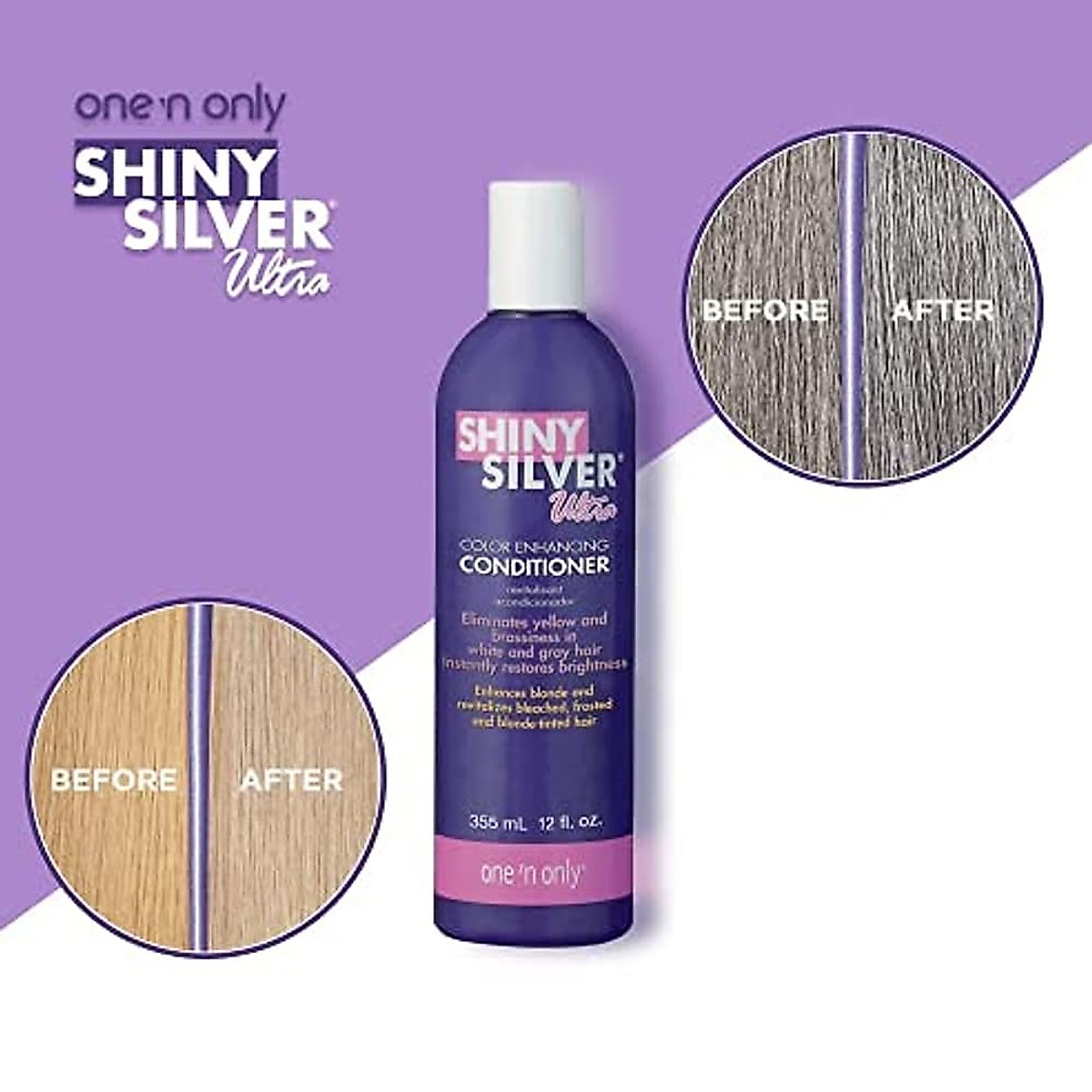 one 'n only Shiny Silver Ultra Color-Enhancing Conditioner, 12 fl. oz