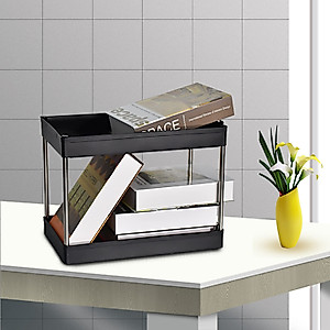 Multi-purpose Under Sink Organizer, Under Kitchen Sink Organizers and Storage Multi-purpose Under Bathroom Storage Basket, 2 Tier Cabinet Shelf Organizer for Bathroom Kitchen