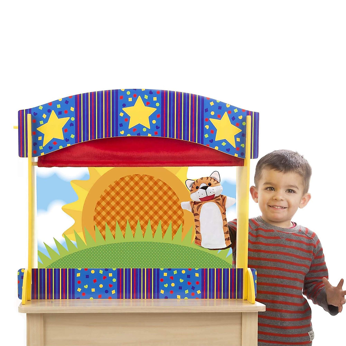 Melissa & Doug Wooden Tabletop Puppet Theater