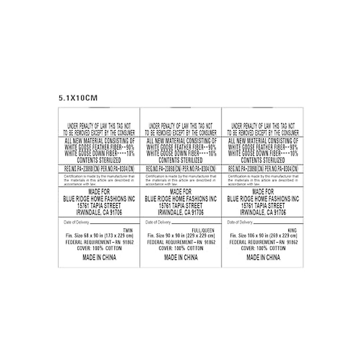 Serta White Goose Feather and White Goose Down Fiber Comforter Hotel Luxury Edition Hypoallergenic 100% Cotton, All Seasons Warmth King