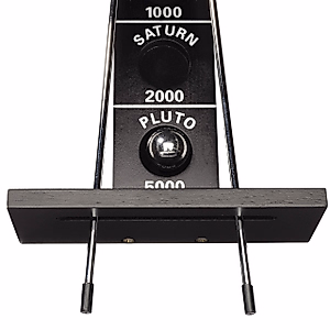 WE Games Shoot The Moon Game, Large 18 inches, Black Stained Solid Wood Board with Metal Ball and Rods, Retro Balancing Game for Family and Bar