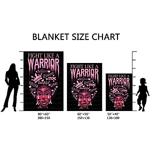 LARSD Breast Cancer Awareness Blanket Breast Cancer Survivor Gifts for Women Warm Soft Sympathy Inspirational Healing Throw Blanket for Couch Bed