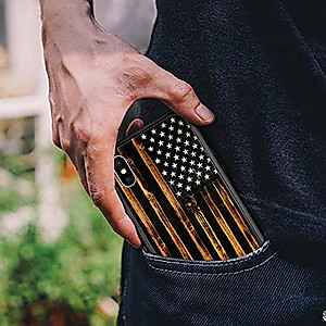 iPhone XR Case, Classic Wood Grain Old Flag iPhone XR Cases for Man Boys Girls Dual Layer Shockproof Rugged Cover Soft TPU + Hard PC Bumper Cool Cover Case for iPhone XR