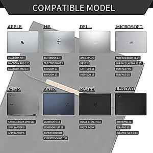 KALIDI 13.3-14 inch Laptop Sleeve Case Faux Suede Leather for 13.3 13.5 13.6 14 inches MacBook Air Pro Retina 13"-14" Surface Pro with Pouch