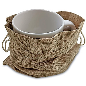 Supply Friend 50 Burlap Bags with Drawstring, 7x10 Inch Rustic Gift Bag Bulk Pack for Mugs, Mason Jars, Christmas Gift Bags, Wedding Party Favors, Grocery, Gift and Treat Pouches