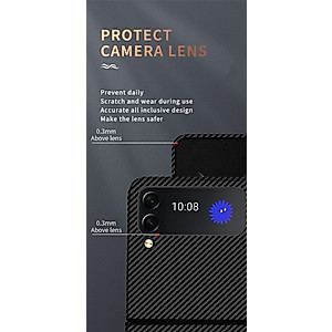 Carbon Fiber Magnetic Phone Cases for Samsung Galaxy Z Flip 3 Z Flip 4 5G Hard PC Back Cover,Z5,for Z Flip 3