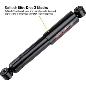 1963-1972 C10 3 Inch Front and 5 Inch Rear Drop Lowering Kit with Shocks - Improve Stance and Ride Quality, Fits 6 Cylinder and V8 Trucks, Black Powder Coated Springs