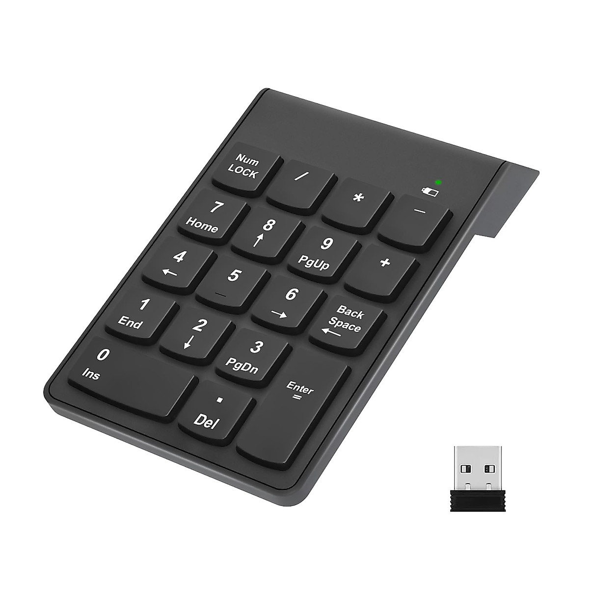 NOOX Wireless Number Pad, Numeric Keypad Numpad Keyboard 10 Key USB Keypad Office Accounting Essentials Desktop Computer Laptops Accessories Compatible Chromebook Notebook EliteBook MateBook etc.