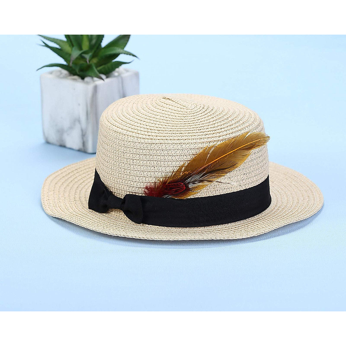 FALETO Hat Feathers 12 Pcs Assorted Natural Feather Packs Accessories for Hats & Fedoras