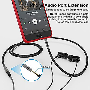 1Mii 3.5mm Headphone Extension Cable 6FT 3.5mm Male to Female Audio Cable 1/8" TRS Stereo Aux Cord for Headphones, Speakers, Phones, PC, Tablet, Car