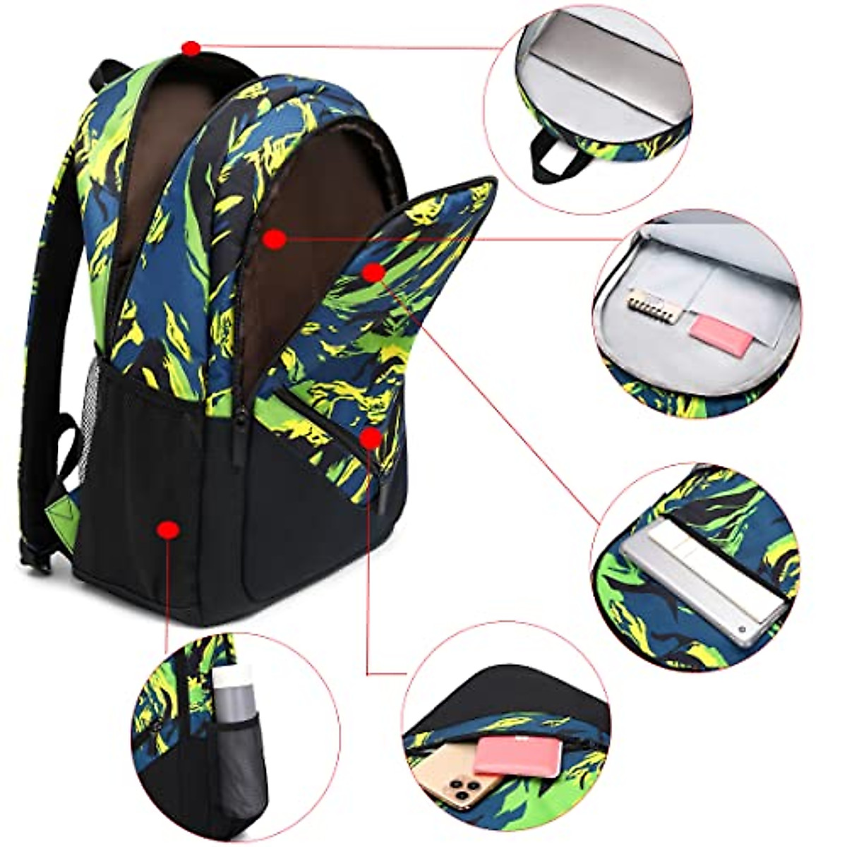 Sunborls Leisure Backpack Can carry 14inche Computer Lightweight Boy School Backpack
