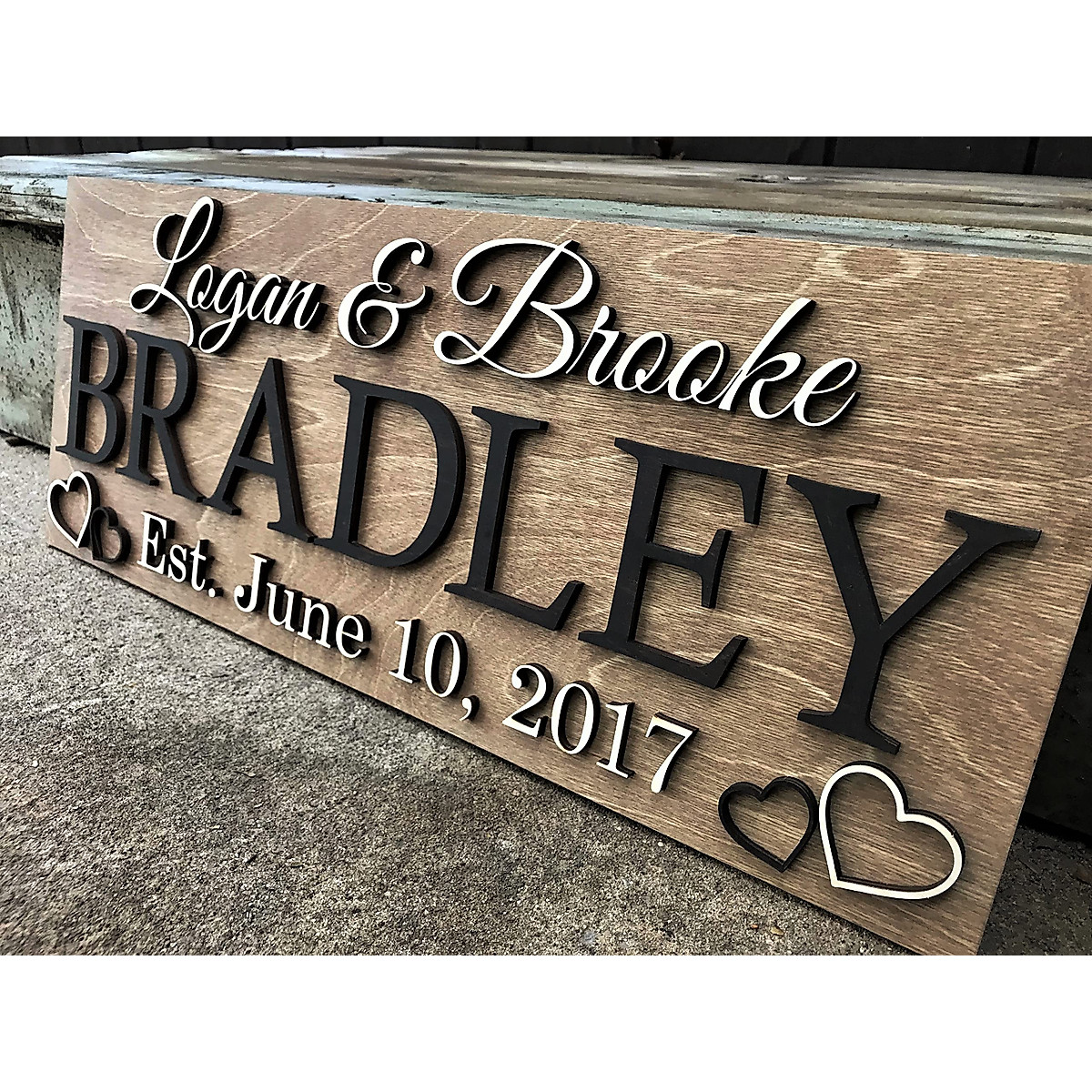 Personalized Wedding Gift | Custom Wood Sign | Wooden Last Name Established Sign | Family Name Sign Wooden Sign | Wooden Sign | Anniversary Gift | Couples Gift