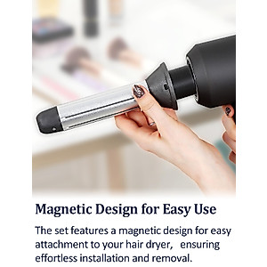 Automatic Curling Wands Attachments with 2 Curlers for Dyson Supersonic Hair Dryer Airwrap, Long Hair Waver Styling Iron Tool Blow Dryer Accessories for Women