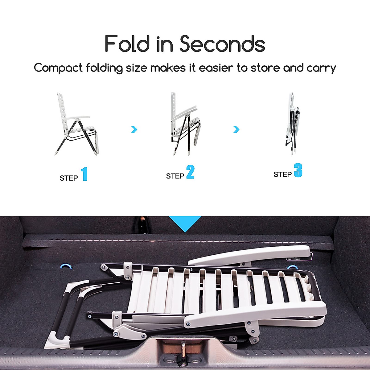 Tangkula Patio Chaise Lounge Chair, Folding Chaise Lounge Outdoor with 7-Position Backrest & Adjustable Footrest, Plastic Pool Lounge Chairs for Outside Backyard Deck Beach Lawn