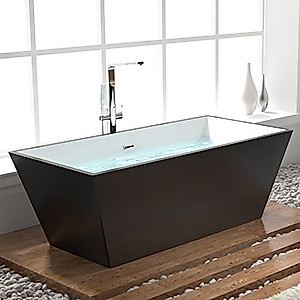 Dowell 072 66" Luxury Contemorary High Grade Acrylic FREE STANDING Bathtub Modern Red