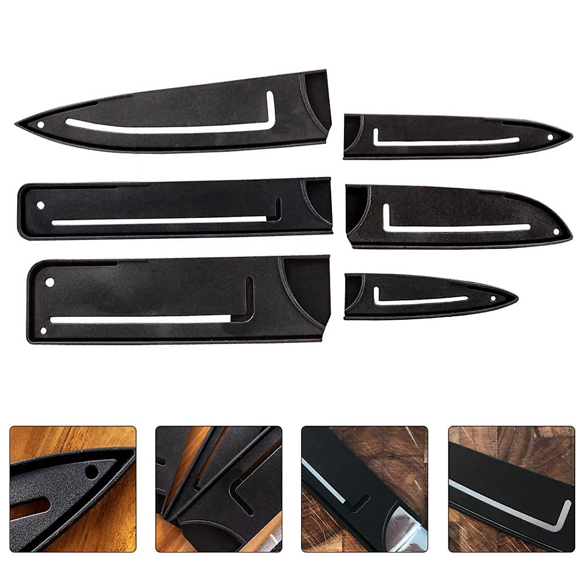 Hemoton 6pcs Scabbard Cutter Cutter Protector Kitchen Gadget Kitchen Utensil Plastic Knives Protectors Plastic Cutter Cover Cutter Protective Cover Cutter Accessories Cutter Sleeve