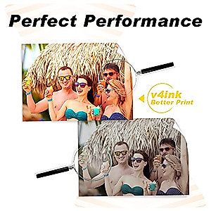 v4ink T302 302XL Remanufactured Ink Cartridge Replacement for Epson 302XL T302XL Compatible with Expression Premium XP-6000 XP-6100 Series 5 Pack (Black,Photo Black,Cyan,Magenta,Yellow)