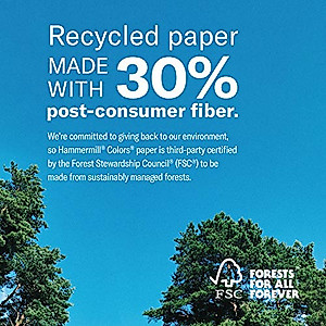 Hammermill Colored Paper, 20 lb Blue Printer Paper, 8.5 x 11-1 Ream (500 Sheets) - Made in the USA, Pastel Paper, 103309R