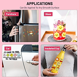 Joyclub 8 Sheet UV Dtf Cup Wraps for 16oz Glass Cups with Lids and Straws Teacher Appreciation Welcome Back to School Decor Transfer Stickers for Reusable Iced Coffee Cup Beer Can Glass (Emoticons)