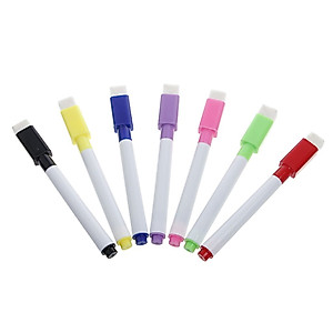 XISAOK 5Pcs Whiteboard Pen Erasable Dry White Board Markers Black Ink Fine Size Nip