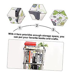 CAXUSD Combination Shelf Shoe Rack Shelf Clothing Shelves Clothes Organizer Rack Free Standing Bookcase Hangers for Clothes Clothing Shelf Storage Shelf Display Stand Rack Simple Fabric