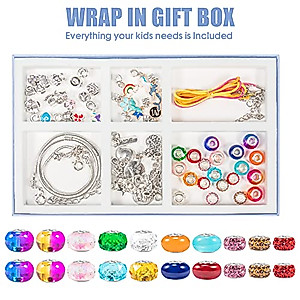 CIHOPE Charm Bracelet Making Kit, DIY Jewelry Making Kit for Girls Birthday Gifts, Mermaid/Unicorn Girls Toys Arts and Crafts for Kids Ages 6-12