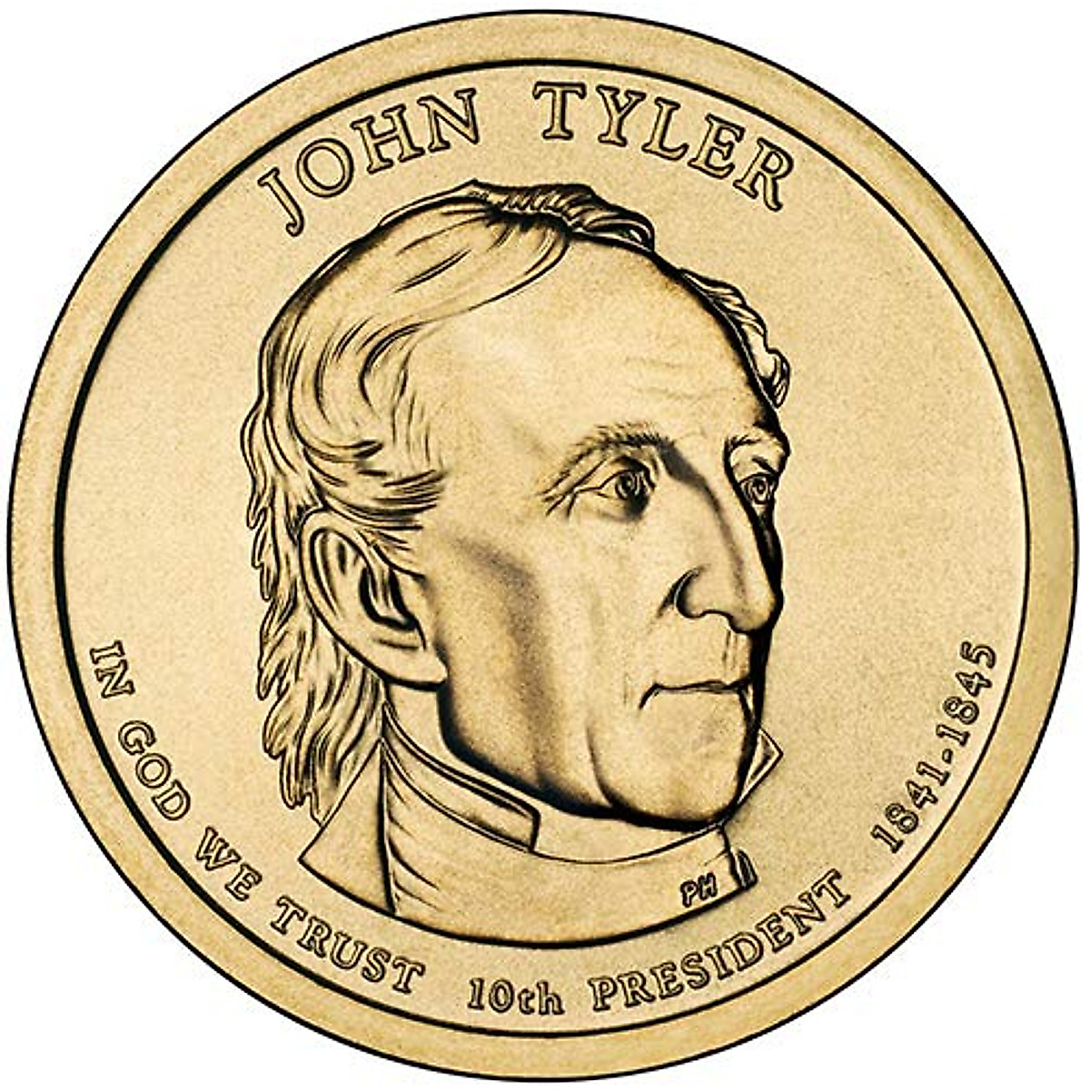 2009 P Position A Satin Finish John Tyler Presidential Dollar Choice Uncirculated US Mint
