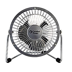 CCC COMFORT ZONE 4" High Velocity Desk top Fan, 4" Adjustable Cradle, Assorted
