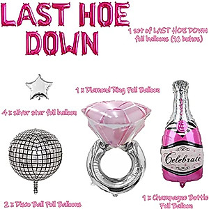 Last Hoedown Balloon Banner Disco Mylar Balloon for Nashville Bachelorette Party Western Disco Cowgirl Bachelorette Party Decorations