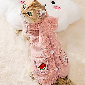 HOUKAI Dog Vest Winter Dog Cat Clothes Medium Small Dog Warm Soft Pet Jacket Velvet Scarf (Color : OneColor, Size : XL Code)