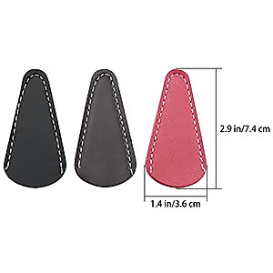Ruiwaer 3pcs Leather Scissors Cover Protector Sewing Scissor Sheath for Embroidery Sewing Quilting Crafts (Black, Wine Red, Coffee)