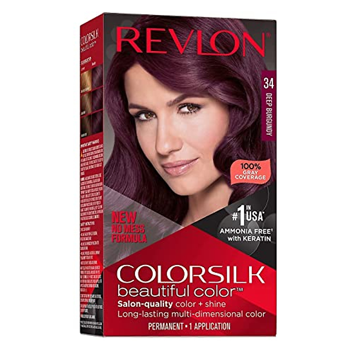 Revlon Colorsilk #34 Deep Burgundy (Pack of 3)