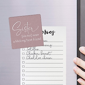 Sister Definition Purple 2.75 x 2.75 Wood Inspirational Refrigerator Magnet