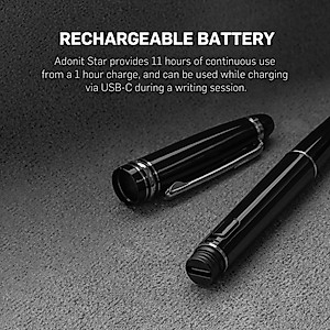 Adonit Star, Fountain Pen Stylus for iPad, Digital Pencil with Palm Rejection, High Precision, Compatible with iPad, iPad Pro, iPad Air, iPad Mini and More