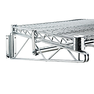 Nexel Commercial Wall Mount Coat Rack with Bar, 48"W x 24"D x 6"H, Durable Chrome Plated Steel Wire, 24 Hangers, 200lb Capacity, Chrome (GW36C)