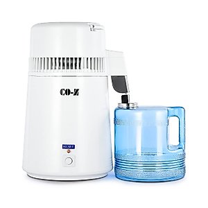 CO-Z 1.1 Gallon Water Distiller, 750W Countertop Home 4L Distilled Clean Water Maker Office Countertop Distiller Water Making Machine, Distill Distilling Water Purifier Distillers