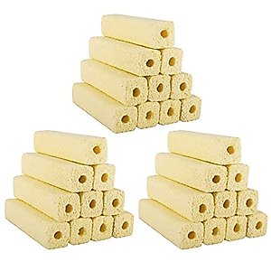 RealPlus 6.2" Long Large Aquarium Filter Media, 30pcs Ceramic Bio Media Blocks for Sump Tank Pond Fish Tank