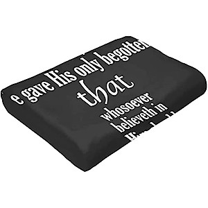 God So Loved The World John 3-16 Cross Christmas Throw Blankets Cozy Lightweight Decorative Blanket for Women Men and Kids