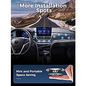 2 Pack Metal Magnetic Phone Holder for Car [ 2022 Upgrade 8X N52 Magnets] Strong Magnet Car Mount, One Second Put and Take & Dashboard 360° Rotation, Fit with iPhone and All Smartphone