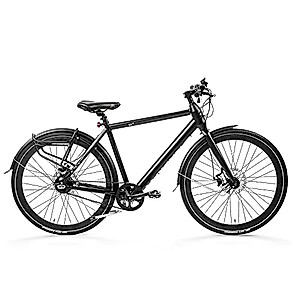 MAGICYCLE Commuter Electric Bike for Adults 350W Motor Belt Drive Ebike 52V 7A Lightweight Electric Bike 28" 20MPH Commuter Electric Bicycle Up to 40 Miles (Black)