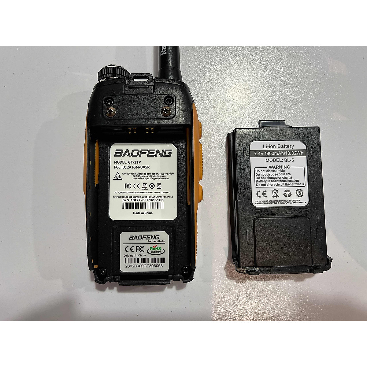 BAOFENG High Power Ham Radio Handheld GT-3TP Mark III, Dual Band 8W Two Way Radio, Long Range Rechargeable Walkie talkies with Car Charger, Black