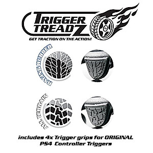 Snakebyte Trigger Treadz - Original 4-Pack for (PS4) - Anti Slip Trigger Rubbers - PlayStation 4