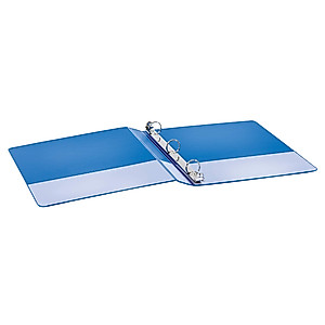 Cardinal Economy 3 Ring Binder, 1 Inch, Presentation View, Blue, Holds 225 Sheets, Nonstick, PVC Free, 4 Pack of Binders (79511)