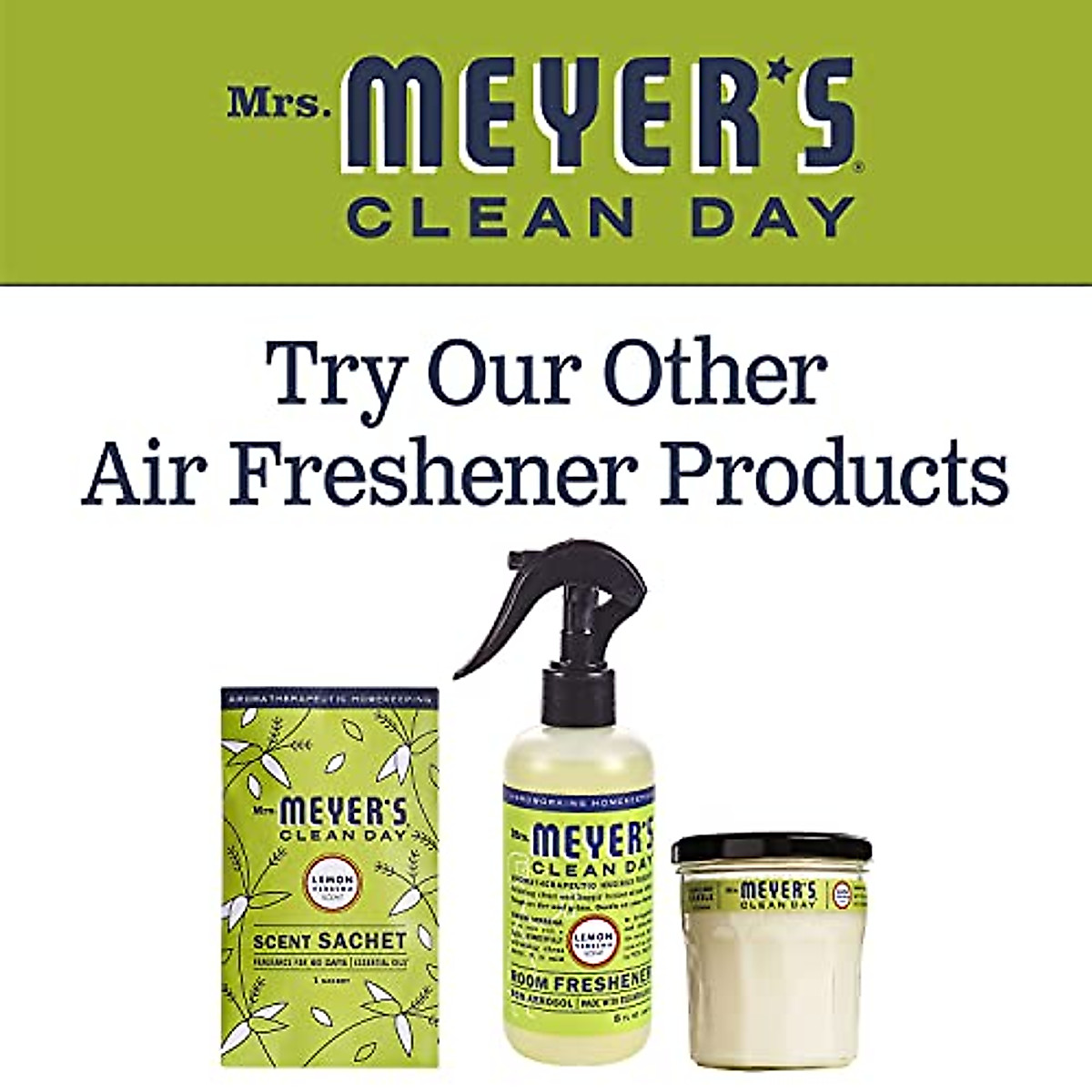 Mrs. Meyer's Clean Day Soy Candle, Lemon Verbena, 7.2-Ounce Jars (Pack of 6)
