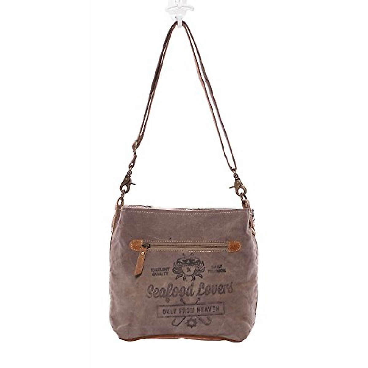 Myra Bag Cowhide & Cotton Shoulder Bag S-1129