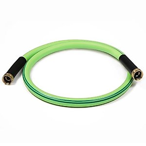 Atlantic Female to Female Heavy Duty Garden Hose 5/8 Inch x 5 Foot Green Water Hose Short Connection Leader Hose (5FT Female-Female)