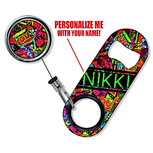 BarConic Mini Bottle Opener with Retractable Reel - Grungy Love